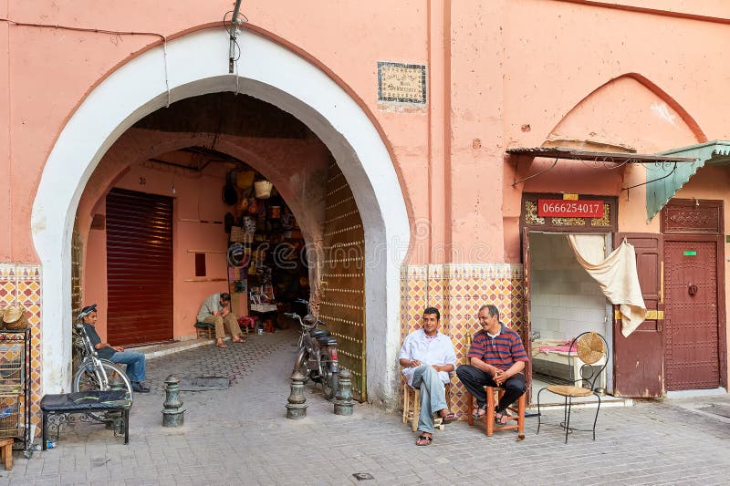 Morocco Marrakesh. Life in the Medina Editorial Stock Image - Image of ...