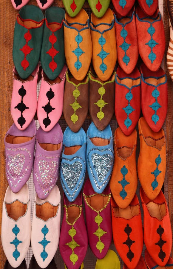 Moroccan slippers stock image. Image of colourful, arabic - 36504533