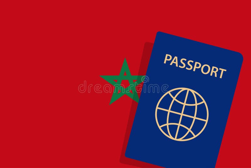 Morocco Passport. Moroccan Flag Background. Vector Illustration Stock ...