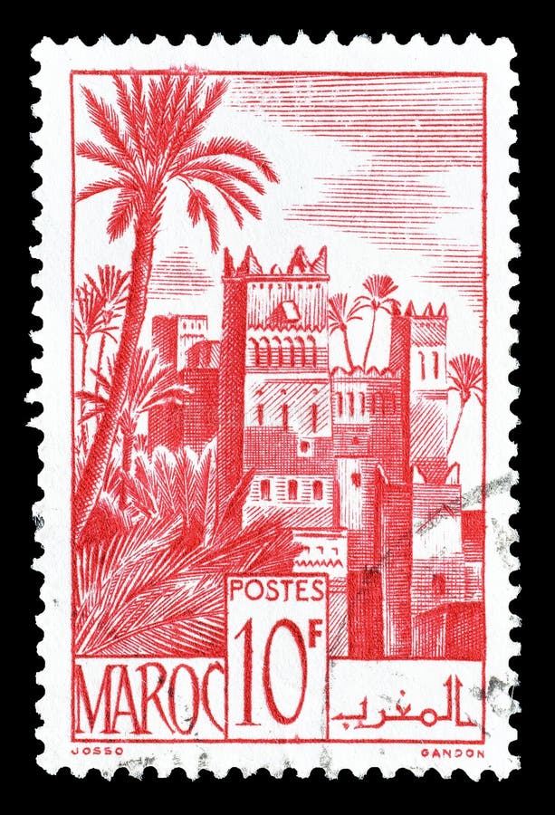 Morocco on postage stamps editorial stock image. Image of arms - 146721124