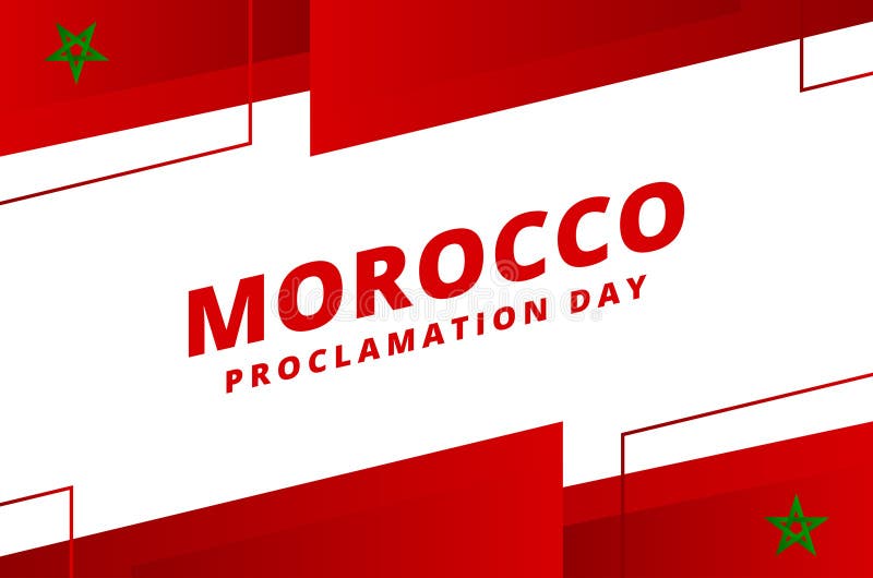 Morocco Proclamation Day Background Design Stock Vector - Illustration ...