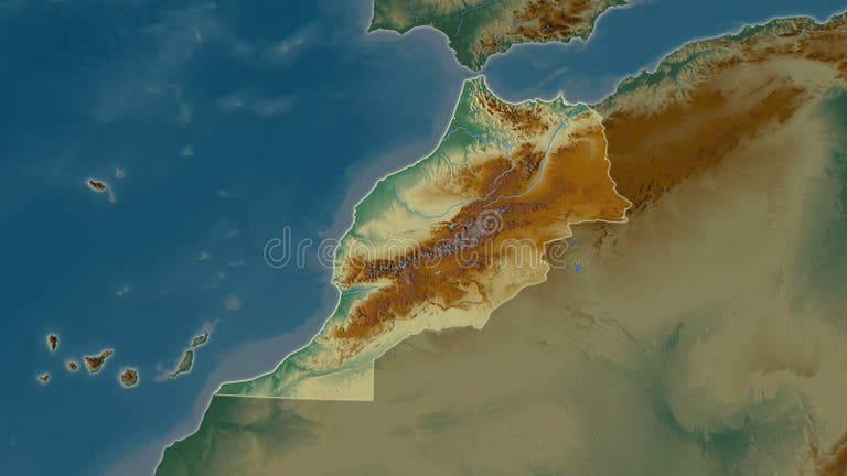 Morocco Relief Map Stock Illustrations – 96 Morocco Relief Map Stock ...
