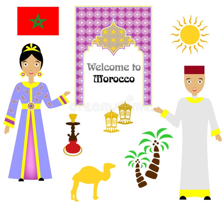 The morocco set stock vector. Illustration of heat, east - 86241910