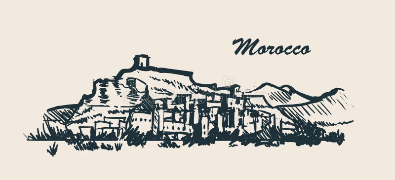 Skyline Morocco Marrakech Stock Illustrations – 97 Skyline Morocco ...
