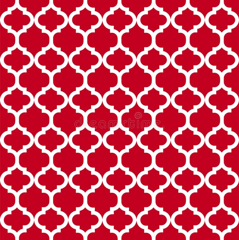 Morocco Style Red Abstract Seamless Vector Pattern Stock Vector ...