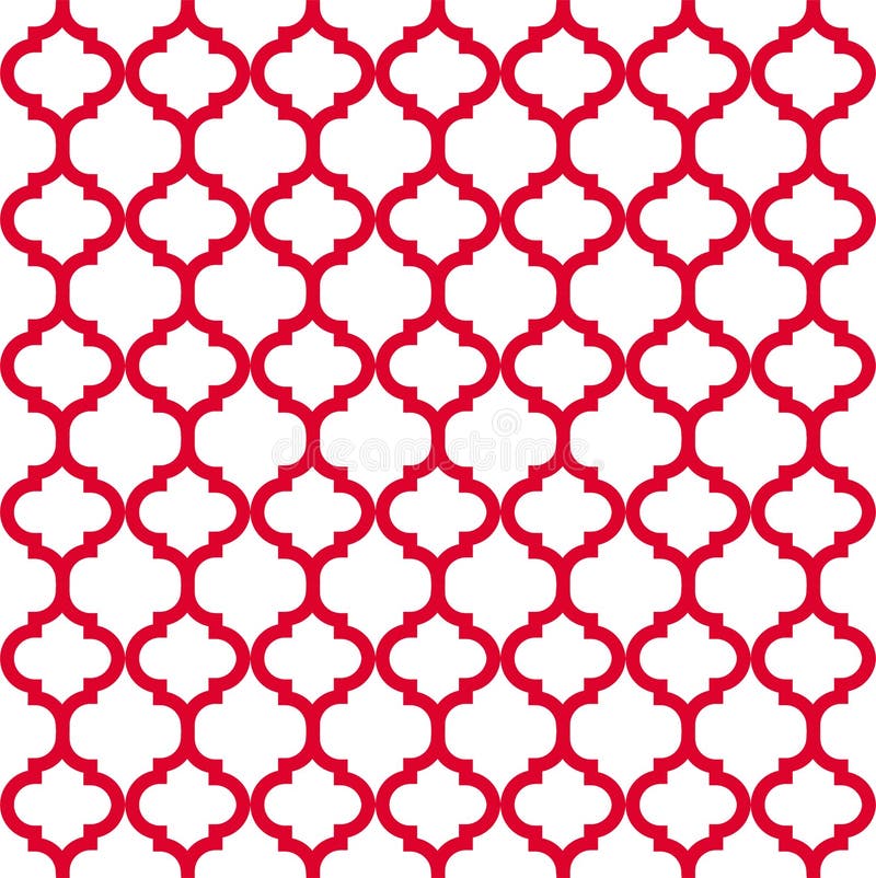 Morocco Style Red Abstract Seamless Vector Pattern Stock Vector ...