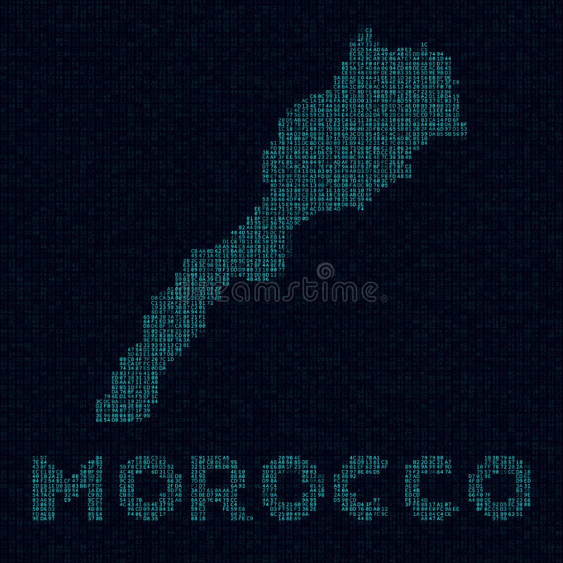 Morocco tech map. stock illustration. Illustration of futuristic ...