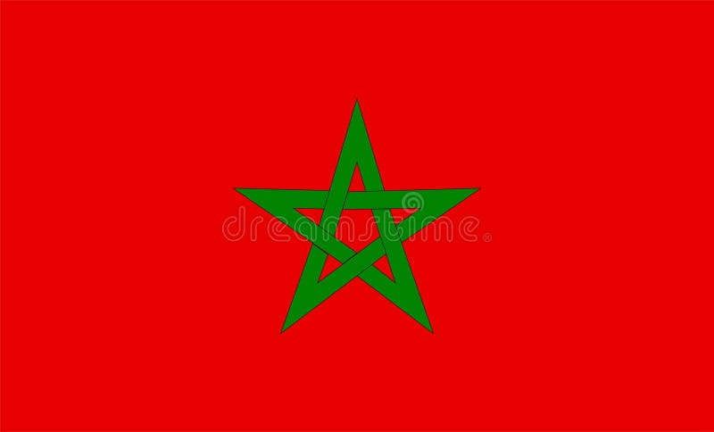 Moroco Flag Design Vector stock vector. Illustration of vector - 266414536