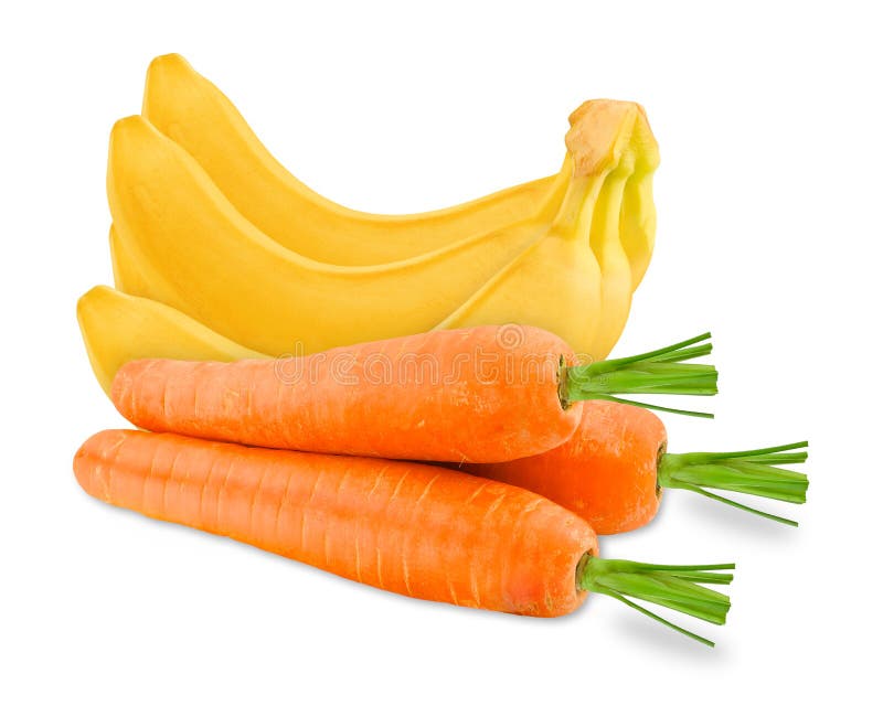 Morot och banan fotografering för bildbyråer. Bild av näring - 55284533