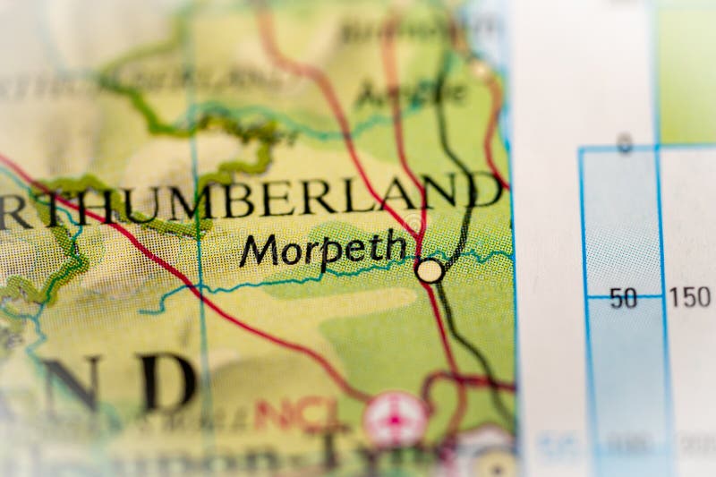 Morpeth, England Highlighted on a World Map Stock Photo - Image of ...