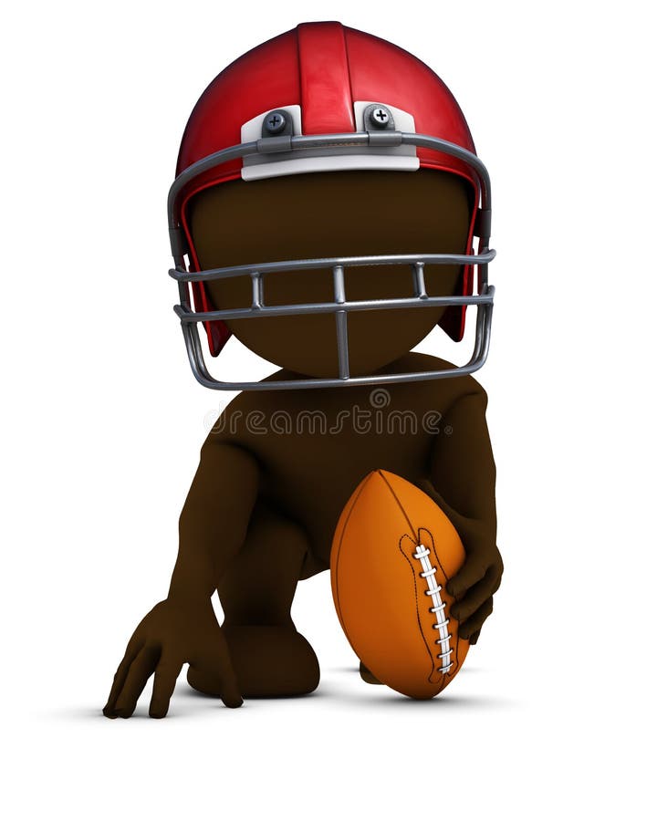 Morph Man Playing American Football Stock Illustration - Illustration ...