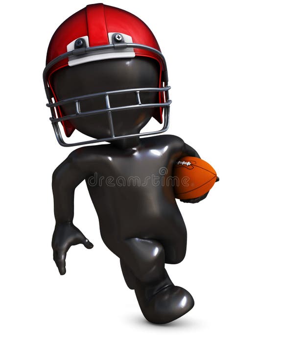 Morph Man Playing American Football Stock Illustration - Illustration ...