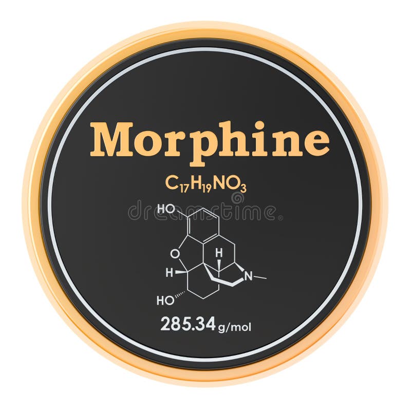Morphine Circle Icon, 3D Rendering Isolated on White Background Stock ...