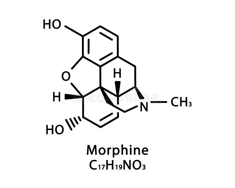 Morphine Molecular Structure. Morphine Skeletal Chemical Formula ...