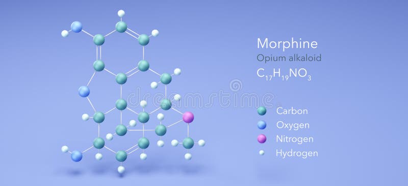 Morphine, Molecular Structures, Opium Alkaloid, 3d Model, Structural ...
