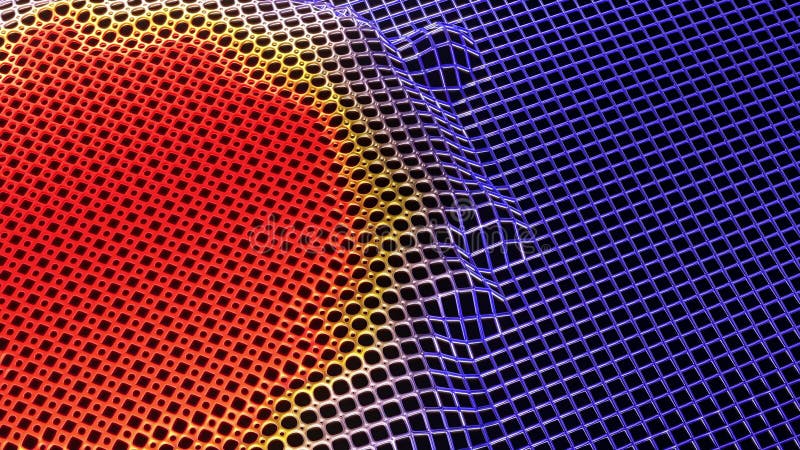 Morphing Grid Surface with Dynamic Color Transitions from Blue To Red ...