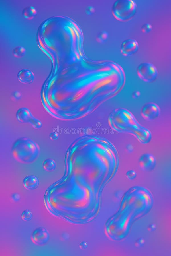 Morphing Holographic Bubbles of Various Sizes Floating Against a ...