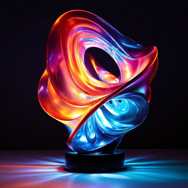 Morphing Light Sculpture a Sculpture that Changes Shape and Clo Stock ...