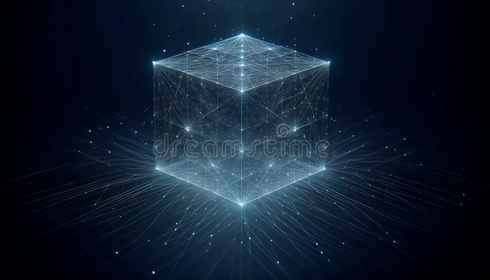A Morphing Necker Cube Illusion, AI Generated Image Stock Illustration ...