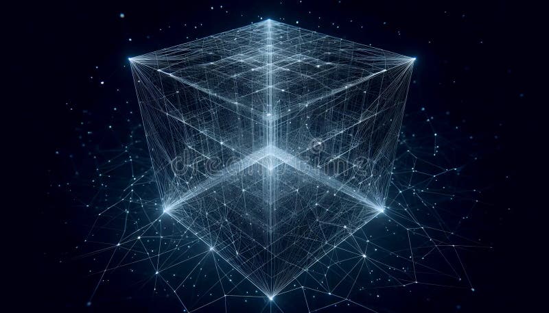 A Morphing Necker Cube Illusion, AI Generated Image Stock Illustration ...