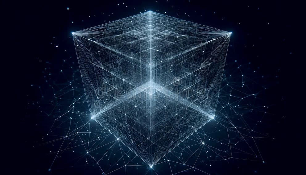 A Morphing Necker Cube Illusion, AI Generated Image Stock Illustration ...