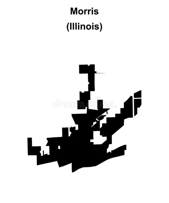 Morris outline map stock illustration. Illustration of cartography ...