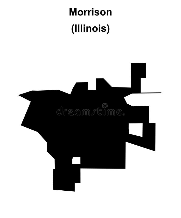 Morrison outline map stock vector. Illustration of contour - 387246125