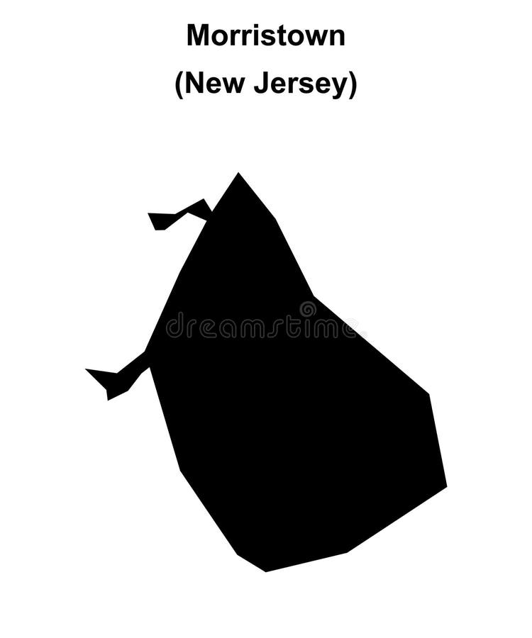 Morristown outline map stock vector. Illustration of detailed - 357487458