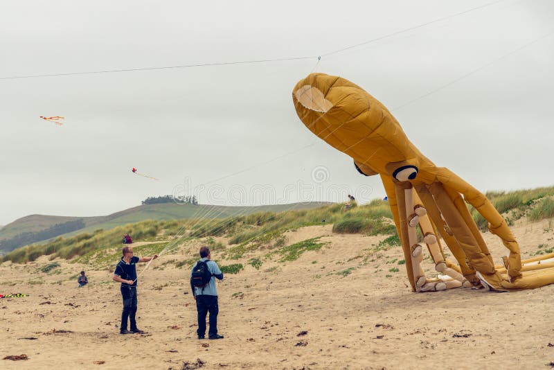 Squid Kite. Morro Bay Kite Festival 2019 Editorial Photo - Image of ...