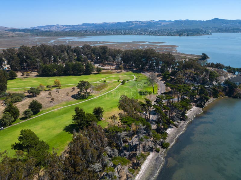 Morro Bay State Park and Estuary from the Air Stock Photo - Image of ...