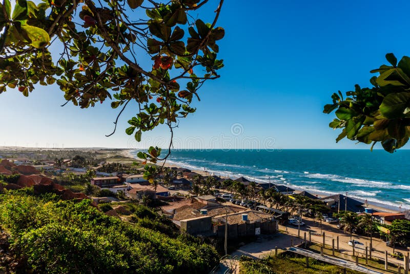 Morro Branco Beach from Above Stock Image - Image of tourism, vacation ...