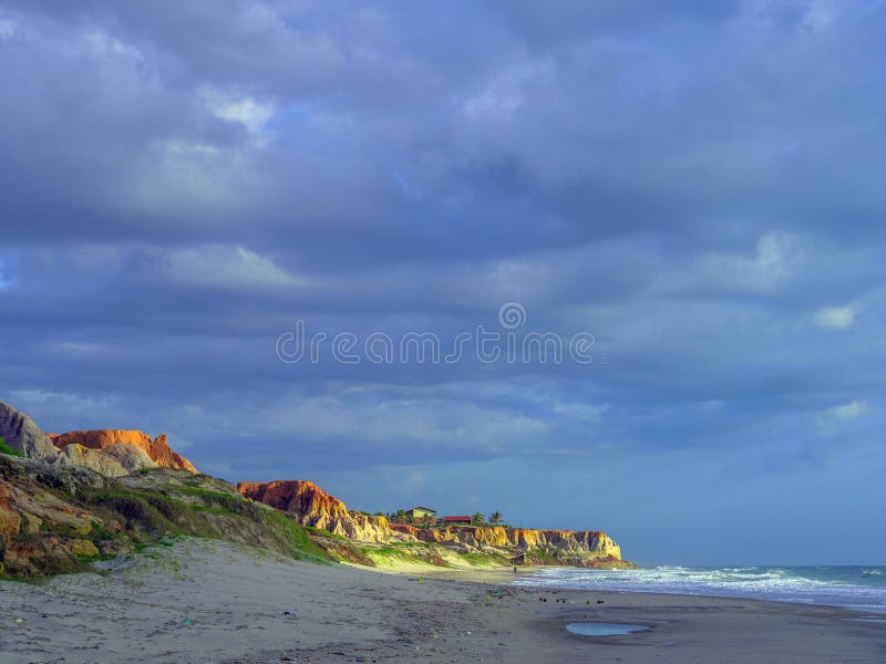 Morro Branco beach stock photo. Image of scene, fortaleza - 74805658