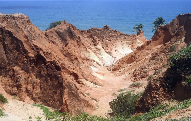 Morro Branco, Maze of Colored Sands, Hortaleza, Brazil Stock Image ...