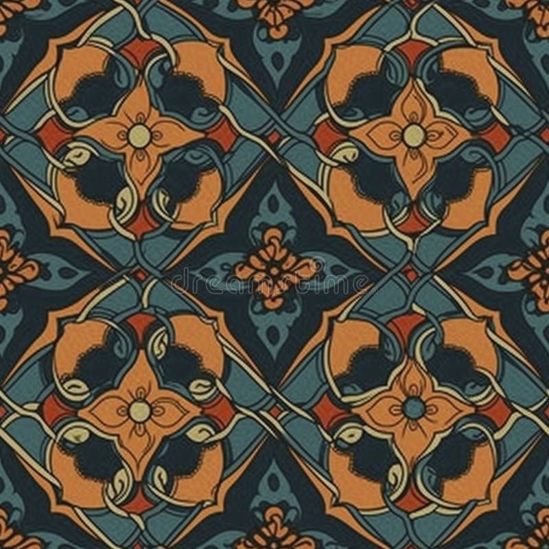 Morrocan Seamless Pattern Tile, Created with Generative AI Stock ...