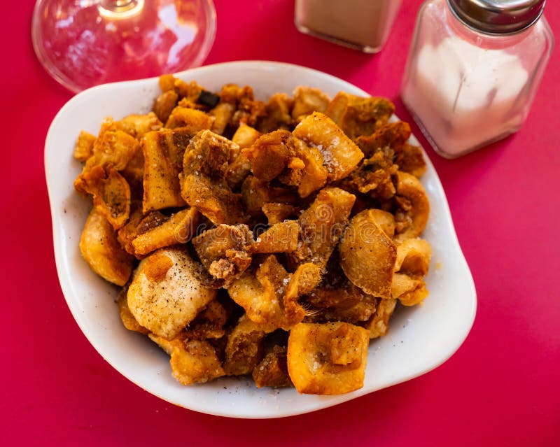 Morros Fritos - Traditional Spanish Meat Appetizer Served on Plate ...