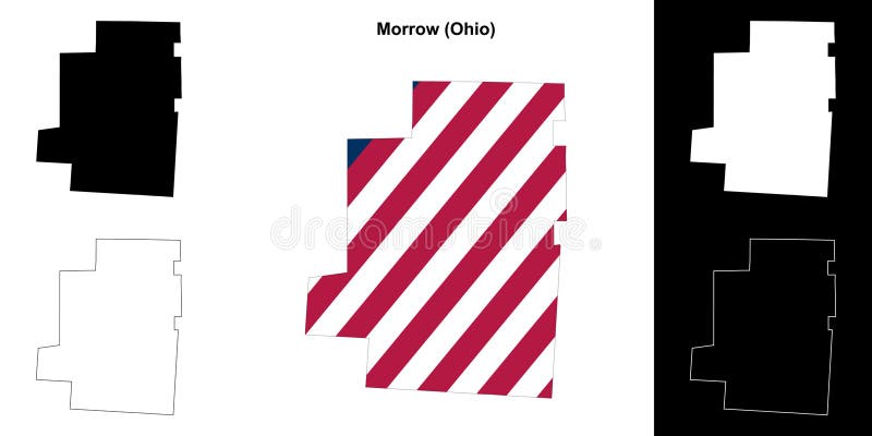 Morrow outline map stock vector. Illustration of blank - 324058287