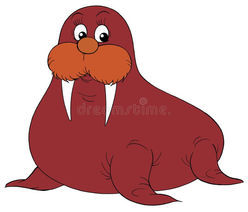 Morsa stock de ilustración. Ilustración de contorno, historieta - 1581434