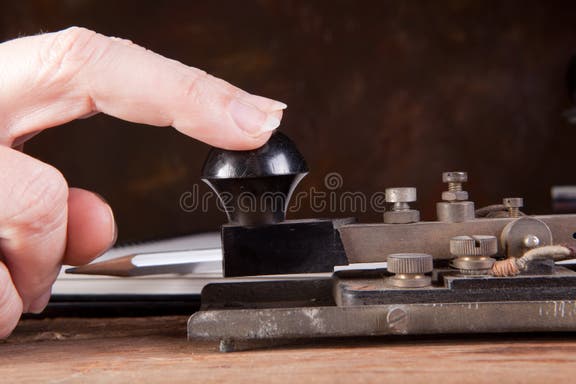 Morse code stock photo. Image of tapping, close, finger - 13192816
