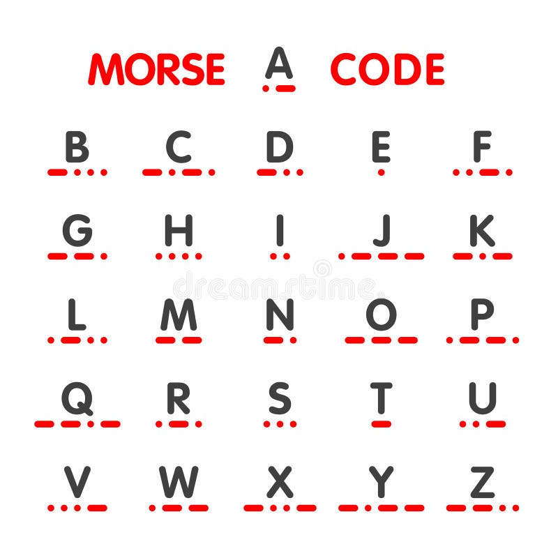 Morse code font stock vector. Illustration of mark, secrecy - 68797790