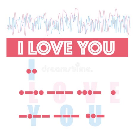 Morse Code -I Love You- Vector Illustration Stock Vector - Illustration ...