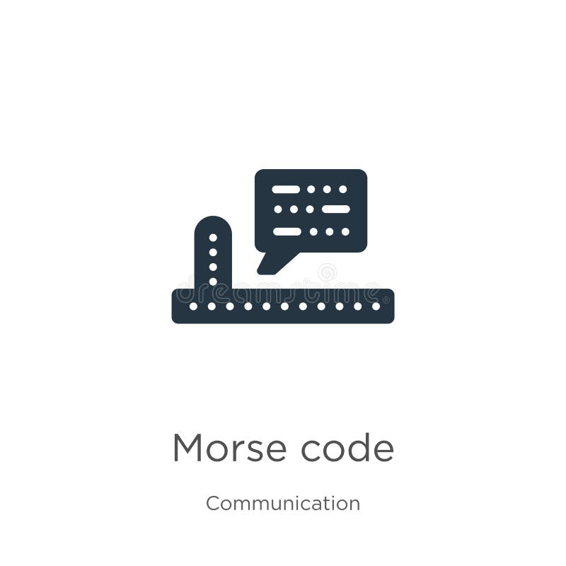 Morse Code Icon Vector. Trendy Flat Morse Code Icon from Communication ...