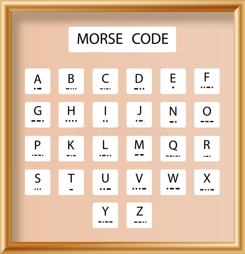 Morse Code International Morse Code on White Background. Morse Code Sign Flat Style Stock Vector ...
