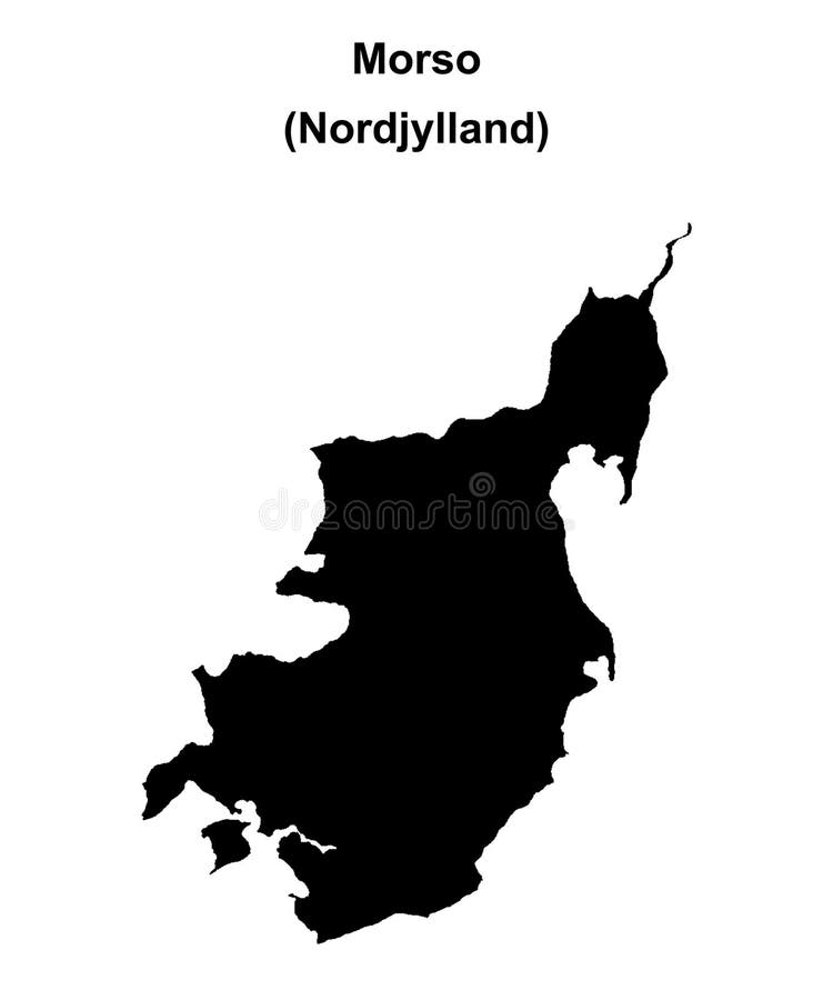 Morso outline map stock vector. Illustration of borders - 371640053
