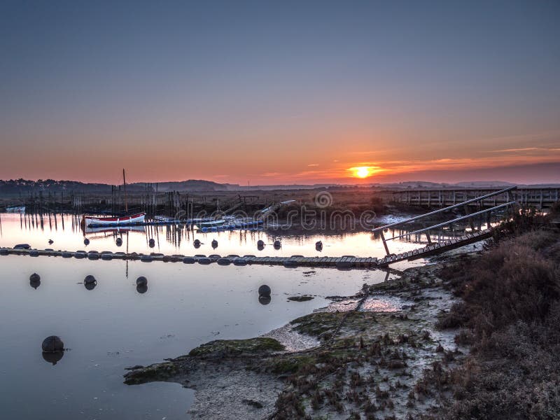Morston Quay at Sunset stock photo. Image of dawn, dusk - 85140980