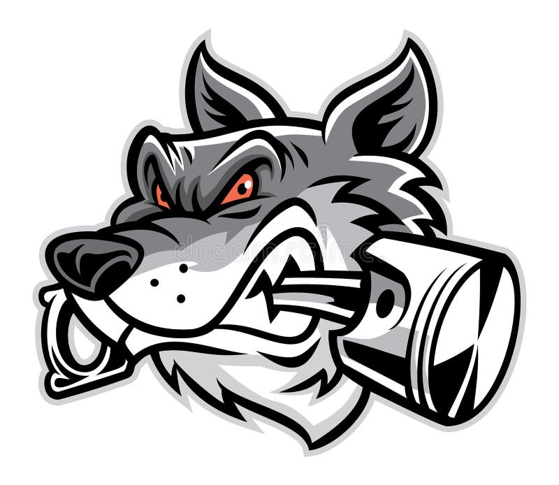 Morsure de loup le piston illustration de vecteur. Illustration du ...