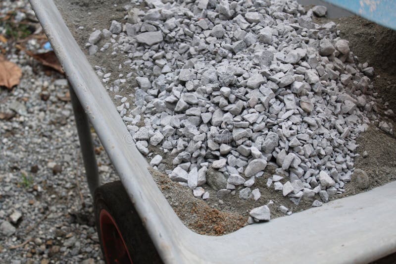 Mortar Cart on the Construction Site Stock Image - Image of straight ...