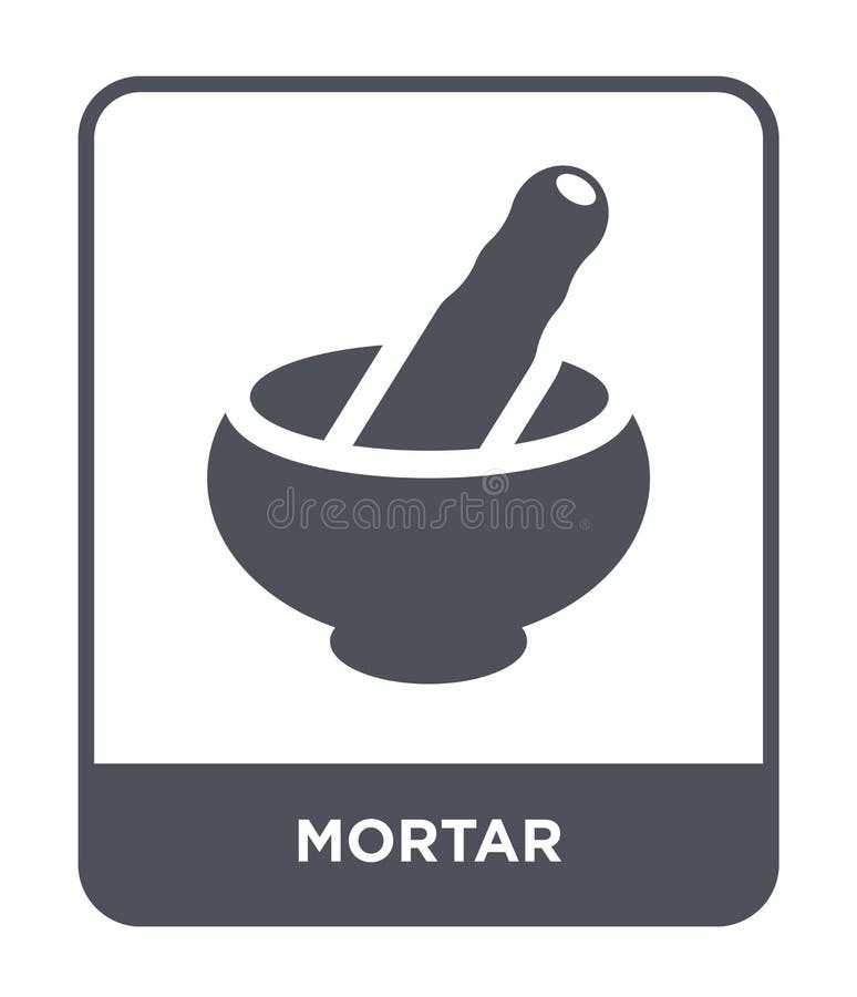 Mortar Icon in Trendy Design Style. Mortar Icon Isolated on White ...