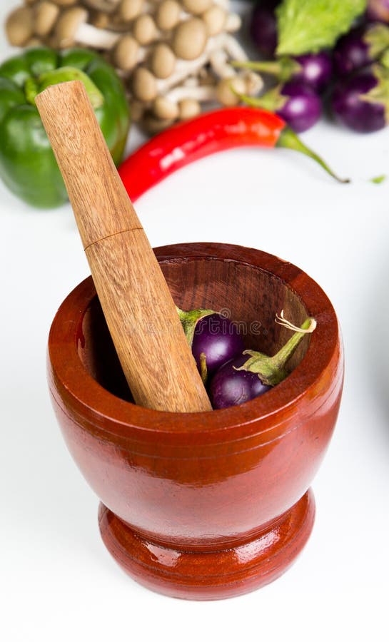 Mortar stock photo. Image of preparation, vegetables - 43818230