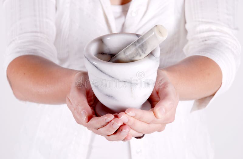 Mortar and pestle stock image. Image of mortar, hands - 10839253