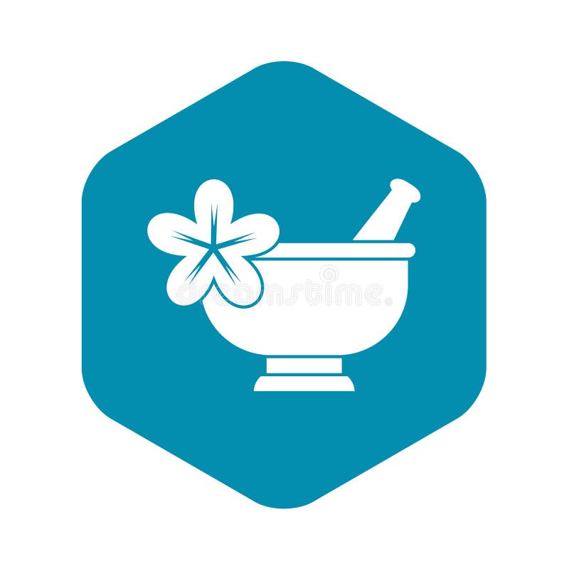 Mortar and Pestle Pharmacy Icon, Simple Style Stock Vector ...